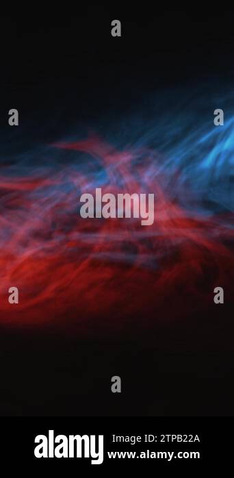 Vertical video. Color vapor. Smoke wave. Hot cold. Blur red blue ...