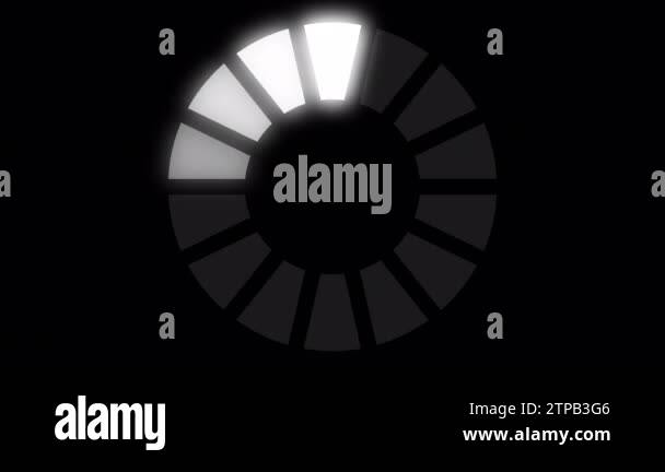 Loading Circle Video with Glow. Loading Animation on Transparent ...