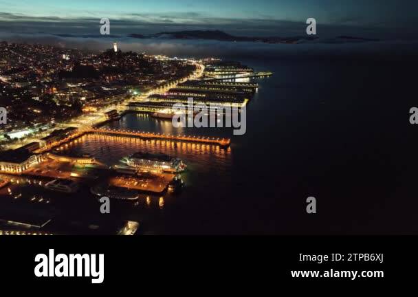 Night City At San Francisco In California United States. Megalopolis ...