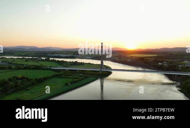 Aerial. The massive bridge. Thomas Francis Meagher Bridge. County ...