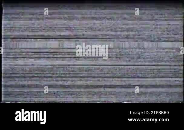 VHS glitches and static noise background. Digital TV Noise flickers. No ...