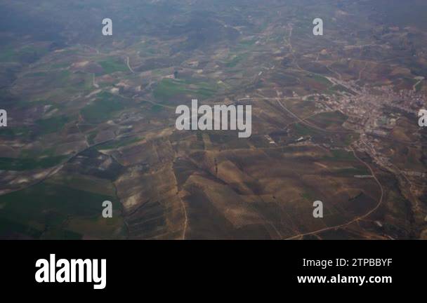 Observing the landscape from an elevated perspective in the sky ...