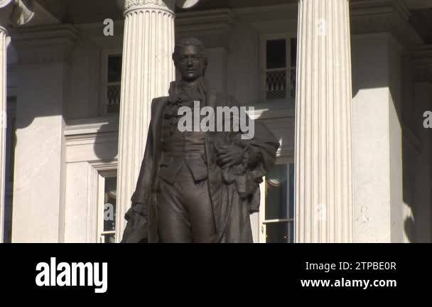 Treasury building hamilton statue Stock Videos & Footage - HD and 4K ...