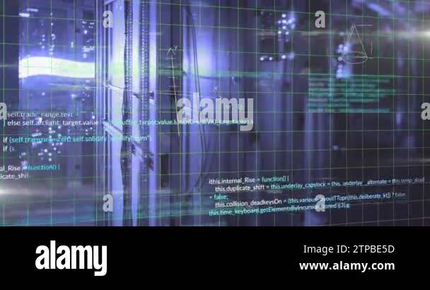 Animation of computer language and mathematical equations and diagrams ...