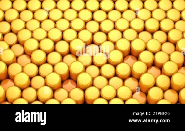 Cylinders Form A Wave. Abstract background, 3 in 1, created in 4K, 3d ...