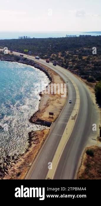 Road trip along the mountain and coastal roads and serpentines of ...