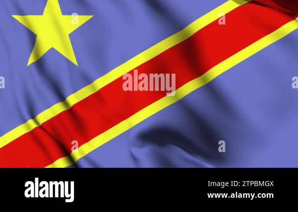 Democratic Republic Of Congo Waving Flag 4k Animation Video Congo