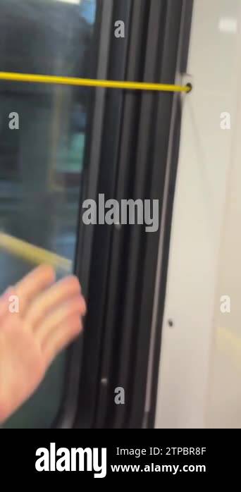 girl on the bus pulls the stopcock When you need to get off a special ...