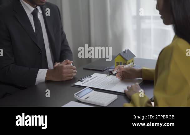 Real estate agents offer price lists and conditions for buying houses ...