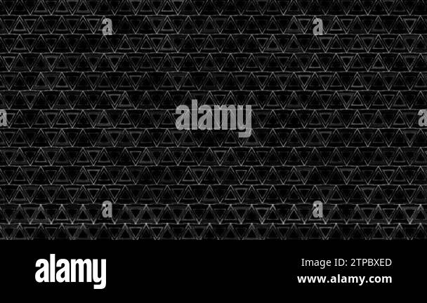 Dark Black and White Triangles pattern. Modern render smooth animation ...