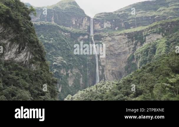 Gocta Cataracts, Catarata del Gocta, are perennial waterfalls with two ...