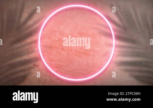 Neon light frame, glowing rectangle. White fluorescent lamp on texture ...