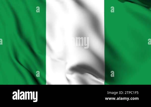 Nigeria waving flag 4K animation video. Nigeria waving flag seamless ...