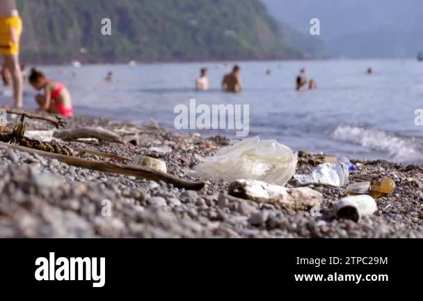 Ecology, plastic waste, environmental emergency and water pollution ...