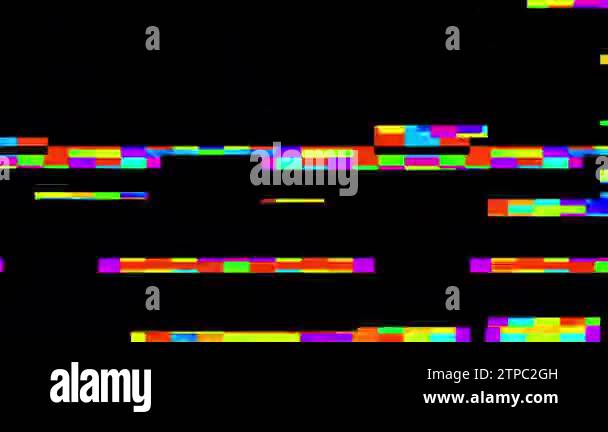 Glitch Error Video Damage. Visual video effects stripes background, tv ...