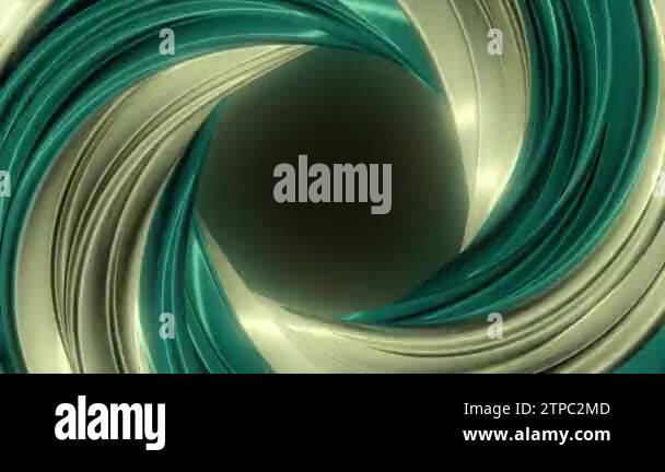 3D colorful animation of a circle or ring. Hypnotic spiral illusion seamless looping. Abstract ...
