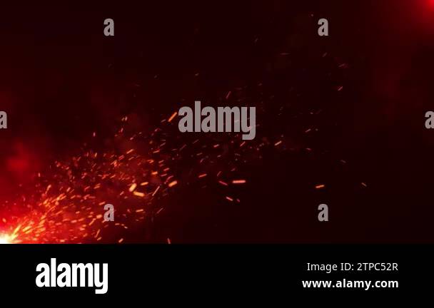 Background with burning fire and movement of fire particles Stock Video ...