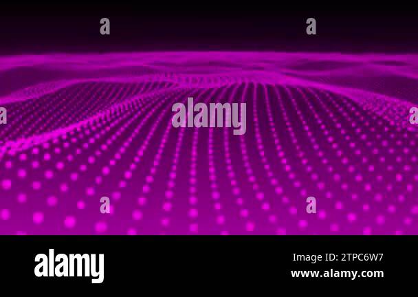 Animated Pink particle mesh wave Cyber technology background , Seamless ...