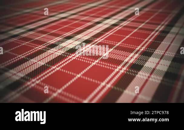 Tartan Royal Stewart Scottish Background/ 4k animation of an abstract ...