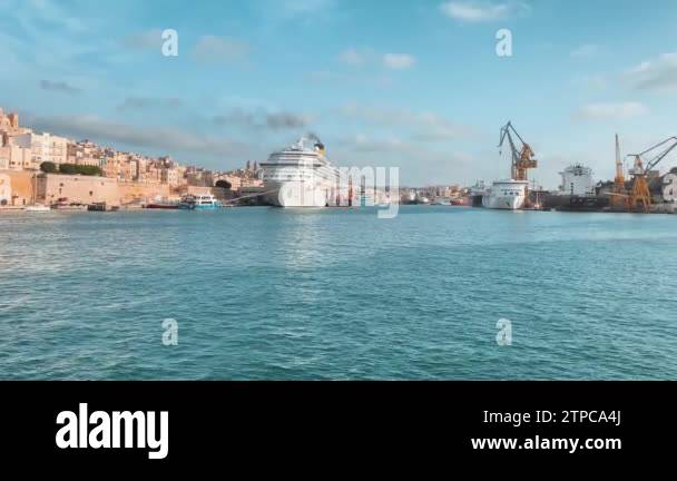 Valletta, Malta. 23rd October 2023 - Parlatorio Wharf Malta Dry dock ...
