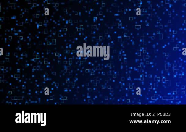 Digital technology background animation - blue pattern pixel background ...