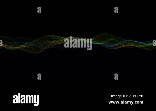 abstract colorful particle wave background animation. Abstract digital ...