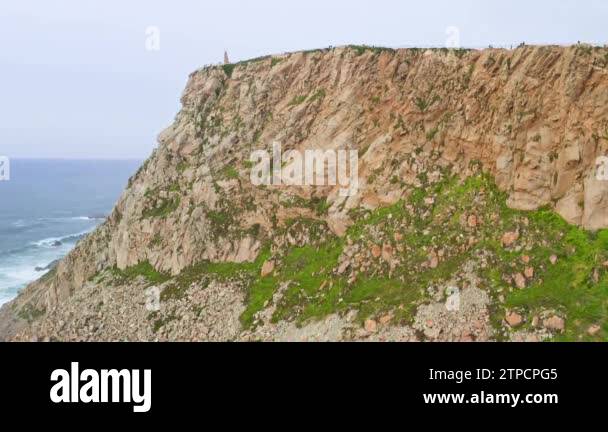 Cabo da Roca, Portugal. Cliffs and rocks on the Atlantic ocean coast in ...