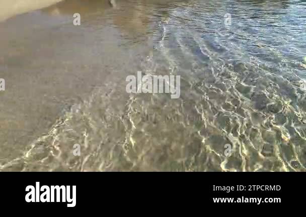 Sandy beach, clean sea water Stock Video Footage - Alamy