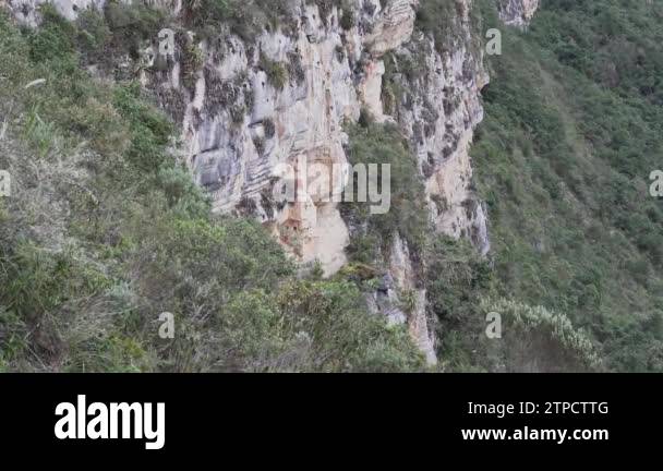 Revash, Peru - 06 02 2019: historical archeological site of the tombs ...