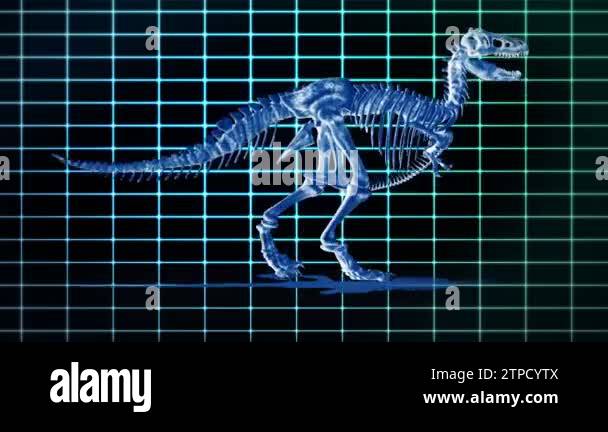 Dino T-Rex walking EKG background,loop Stock Video Footage - Alamy
