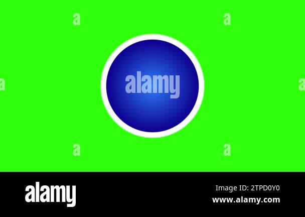 Basic circle background poop up channel logo animation greenscreen 4k ...