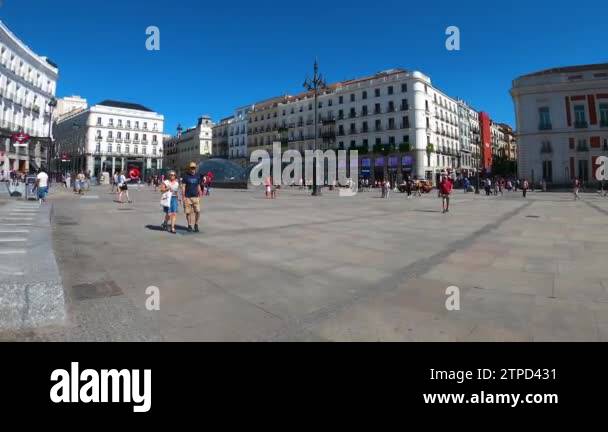 MADRID, SPAIN - JULY 8, 2023: The Puerta del Sol (Gate of the Sun) is ...