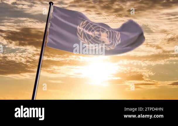 UN Flag, animated on different backgrounds Stock Video Footage - Alamy