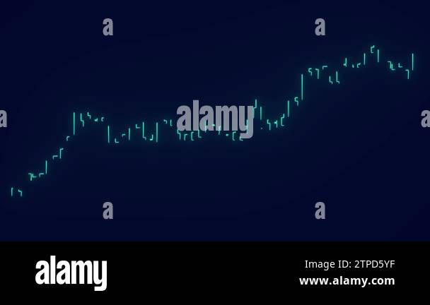 Forex trading candlestick chart showing growth pattern animation Stock ...