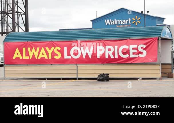 always low prices sign banner on side of corral cover in walmart ...