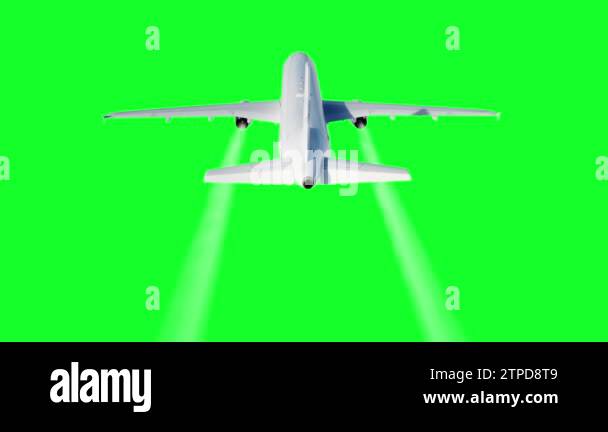 Passenger flying Plane animation. A condensation trail of an airplane ...