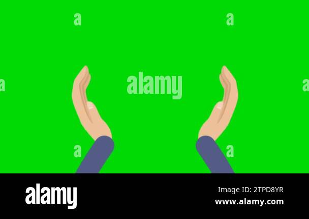 Cartoon Hands Clapping on a Green Screen Background Stock Video Footage ...
