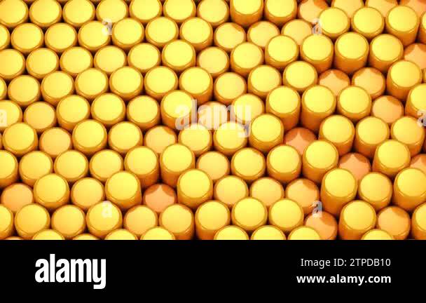 Cylinders Form A Wave. Abstract background, 3 in 1, created in 4K, 3d ...