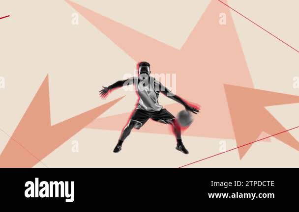Young African man, professional basketball player in motion, throwing ...