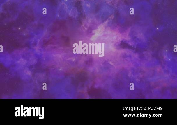 Looping animation of flying through glowing nebulae clouds and stars ...