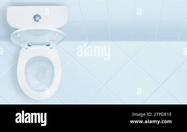 Cinemagraph - Toilet in the bathroom. View from above.Motion Photo ...