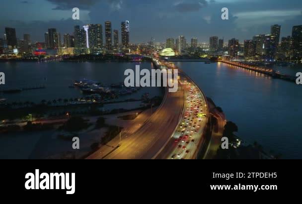 Traffic congestion caused by car accident in American city downtown on ...