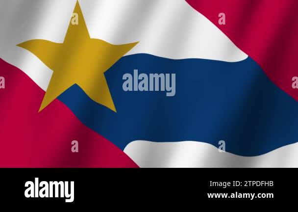 Lafayette Flag. Flag of Lafayette, Louisiana footage video waving in ...