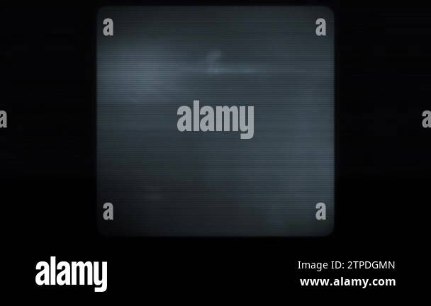 Analog retro clip. CRT television with flickering light. For retro ...