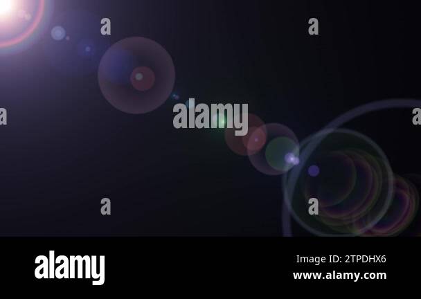 side flickering star sun rays lights optical lens flares shiny ...