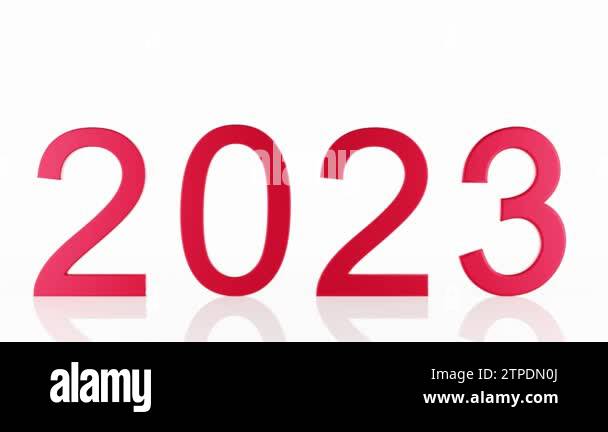 Video. 3D illustration. New Year 2024. New Year 2024 in numbers. 2024 ...