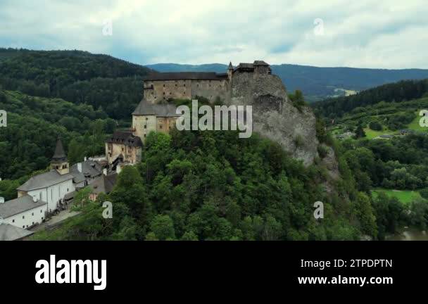 Orava castle - Oravsky Hrad in Oravsky Podzamok in Slovakia. Medieval ...