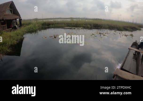 Meitei people rowing the boat gently, Loktak lake, Manipur Stock Video ...