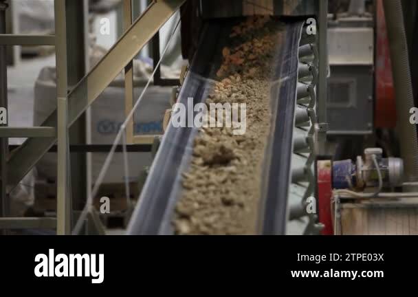 Conveyor belt on factory, Ceramic factory equipment, Transportation of ...