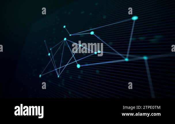 Technology dotted lines background. Blue low poly digital lines ...